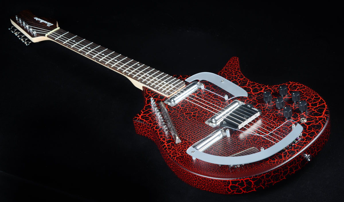 Danelectro Coral Electric Sitar Reissue - Red Crackle – Harry's Guitar Shop